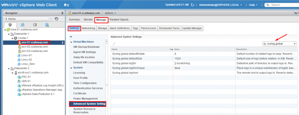 VCAP6: 1.1 - Perform Advanced ESXi Host Configuration - Part 3 - vCallaway VCAP6: 1.1 - Perform Advanced ESXi Host Configuration - Part 3 - vCallaway
